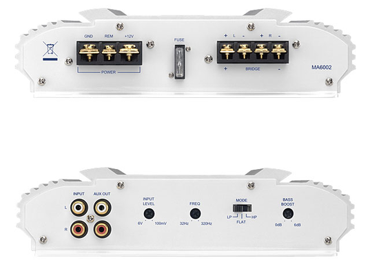 MA6002 | Durable 160-watt 2-channel Marine & Boat Amplifier